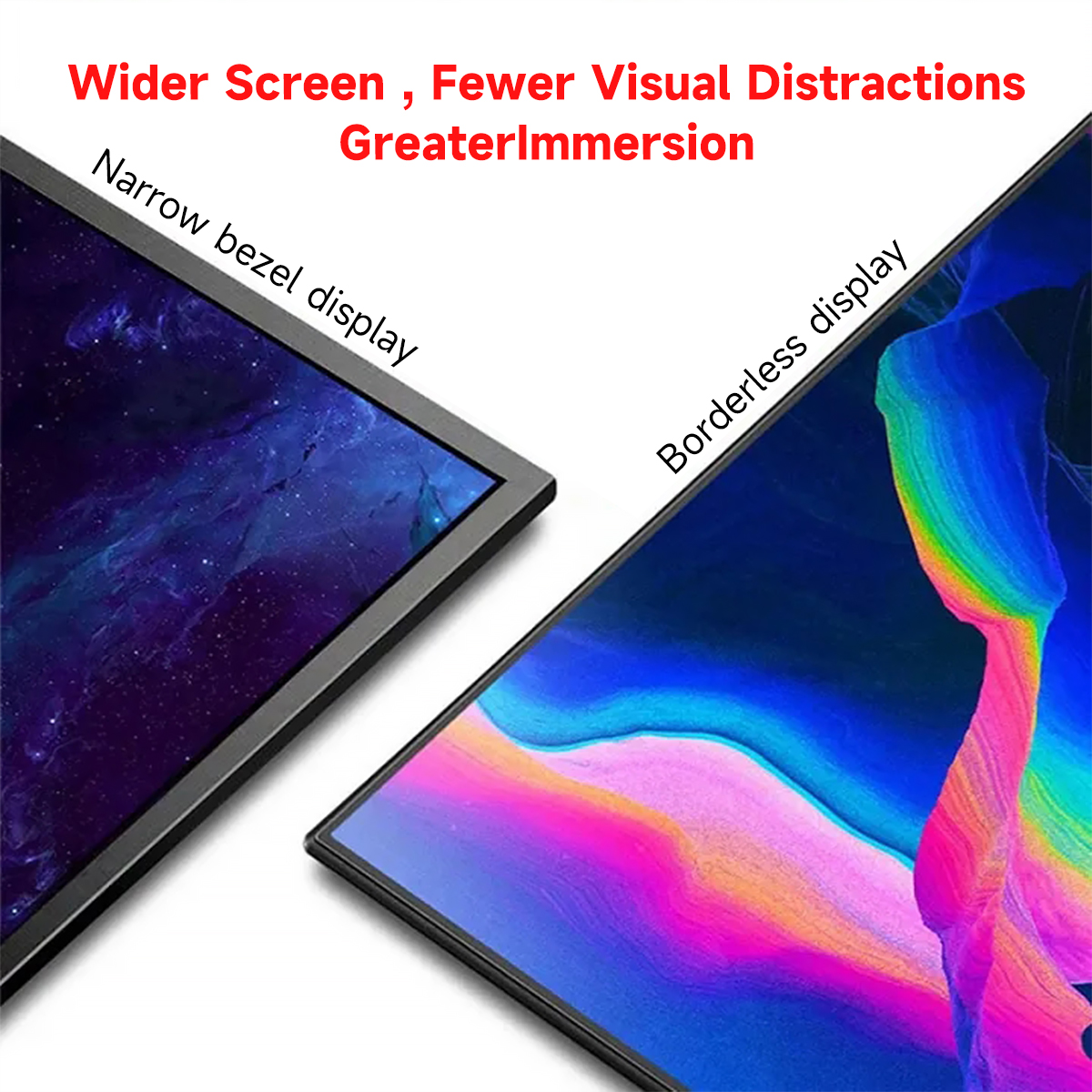 JEAANSP Full HD Office Monitor Borderless 22 inch 24 inch PC Monitor ...