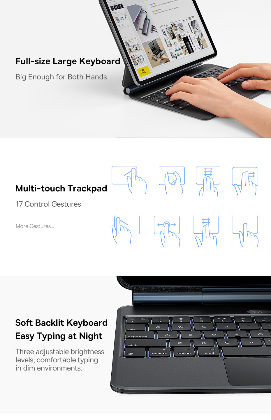 Baseus Brilliance Series 2 Original Keyboard Case for Pad Pro 11/13 ...