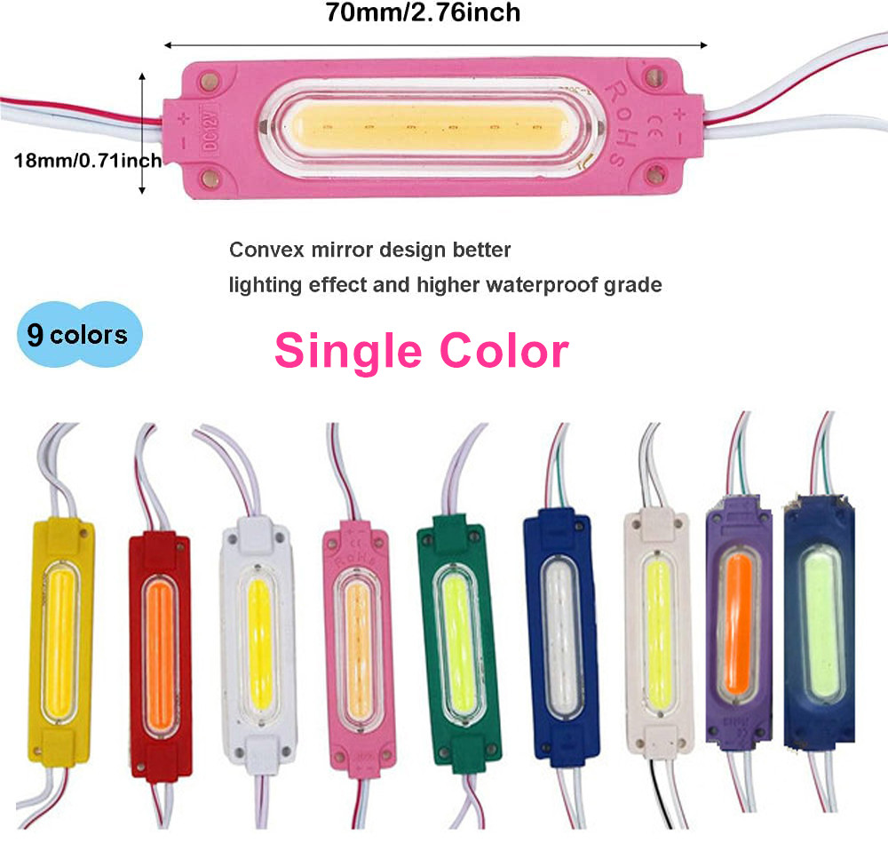 Motorcycle Accesories DC12V Module Short Cob Led Waterproof Lights, 24V ...