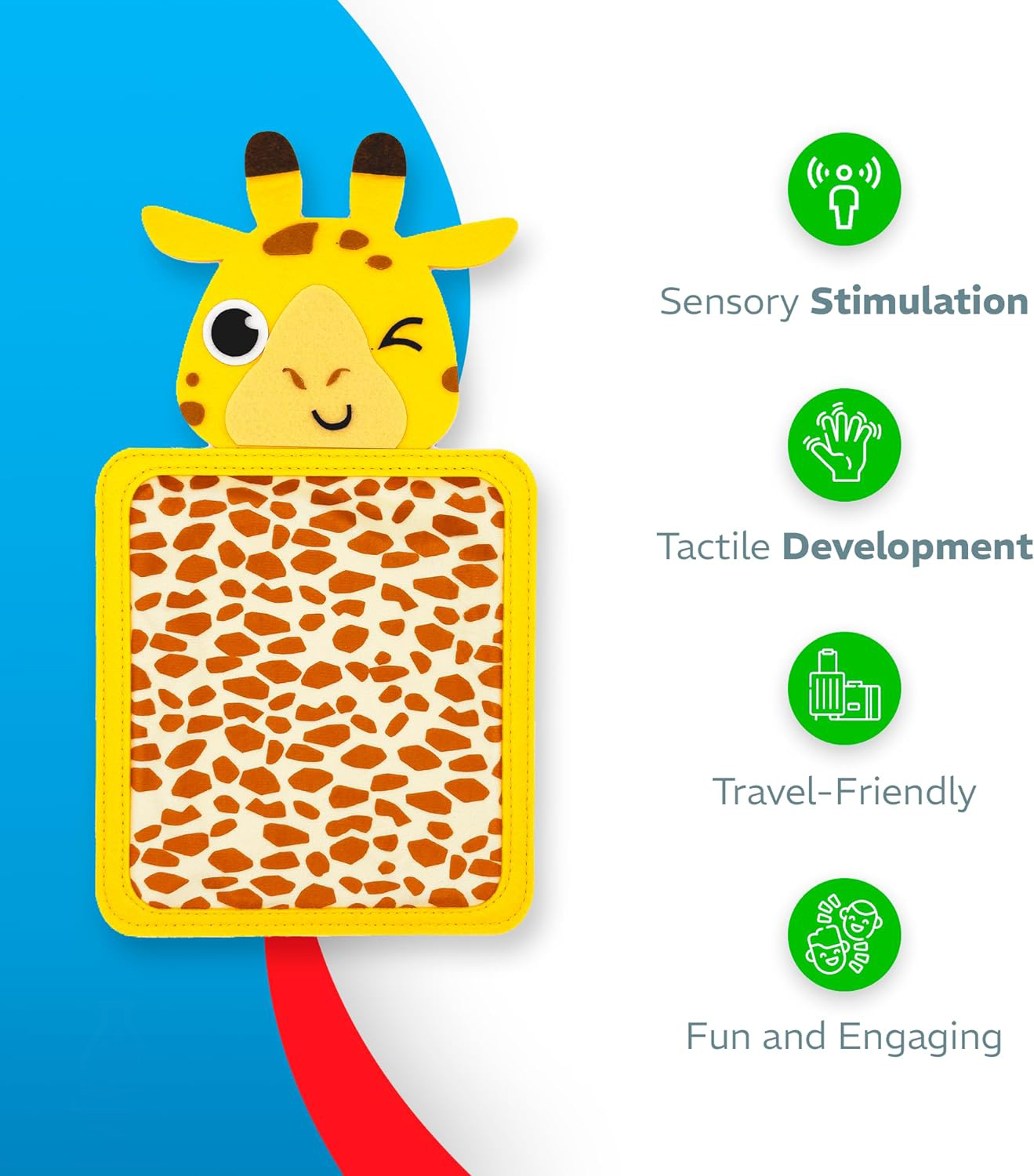 Sensory Felt Mats Autism Learning Toys Educational with Cartoon Animal ...