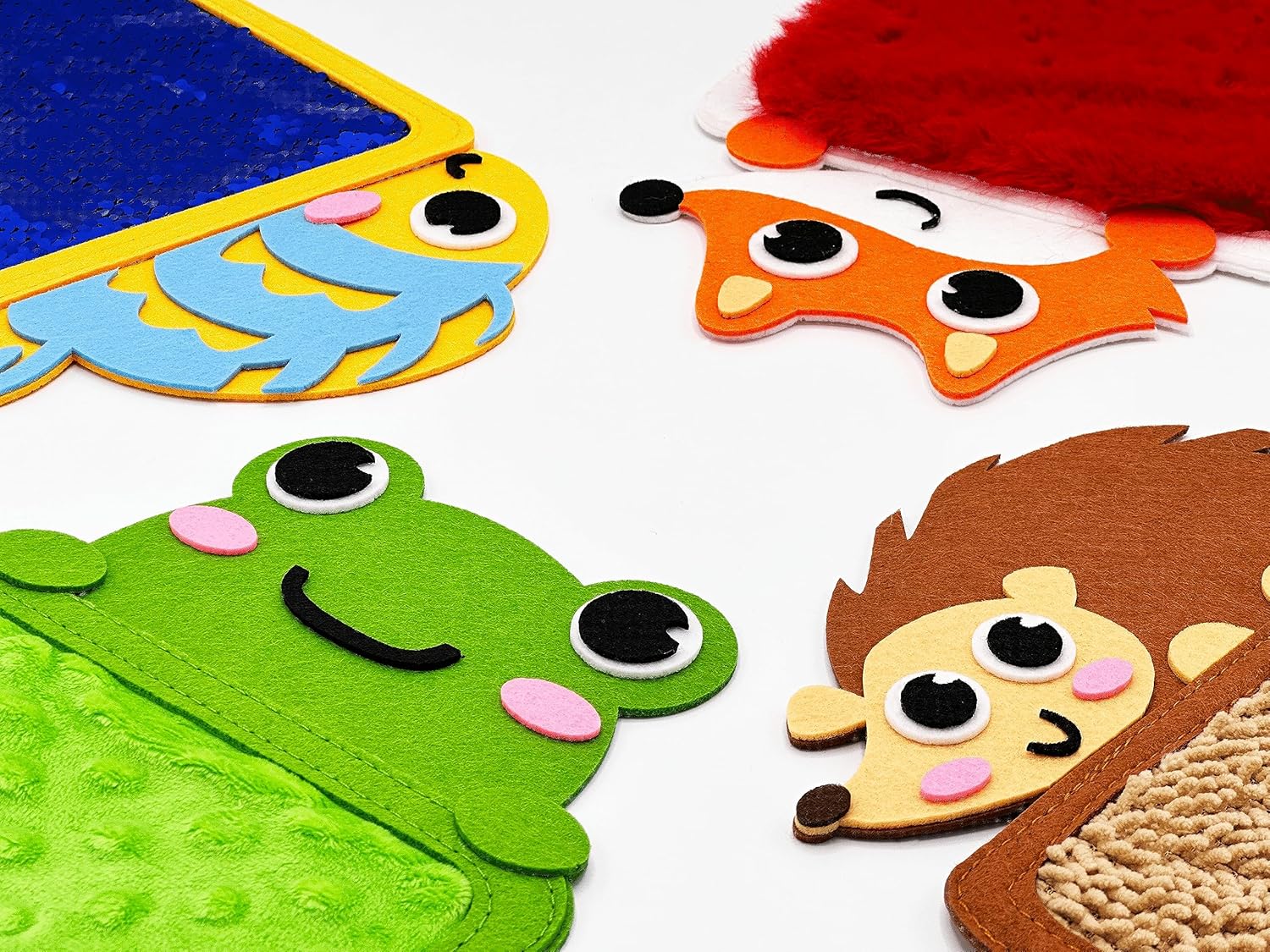 Felt Sensory Mats for Autistic Children Cartoon Animal Cognition Tiles ...