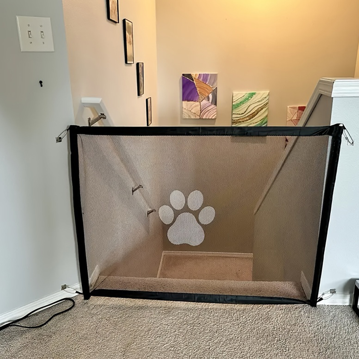 Pet Dog MAGIC Gate Safety Cat Mesh Net Fence Safe Guard Fences Portable ...