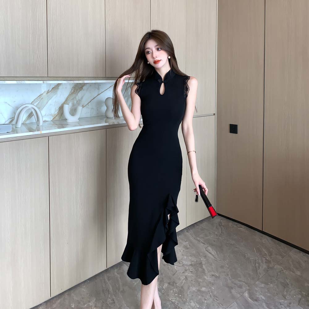 U Gonna S Long Dress Cheongsam 2024 Modern for Women Sleeveless Bodycon ...