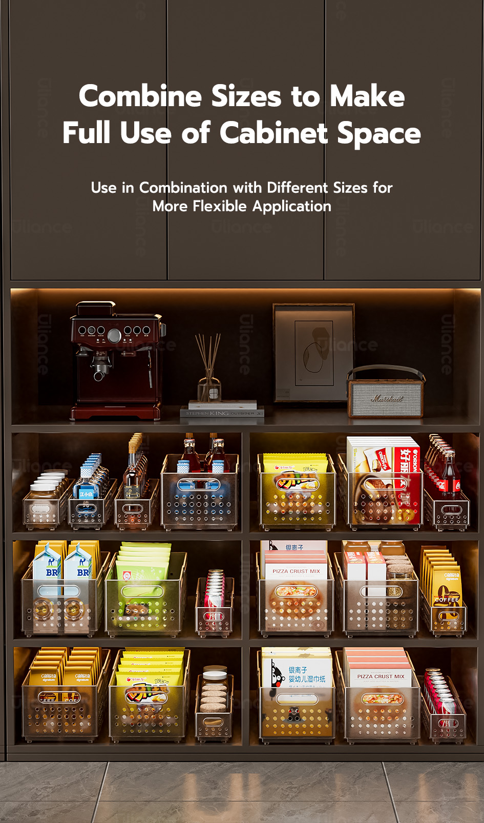 Uliance DIY Adjustable Storage Box | 28-48cm Expandable | Multi-Use for ...