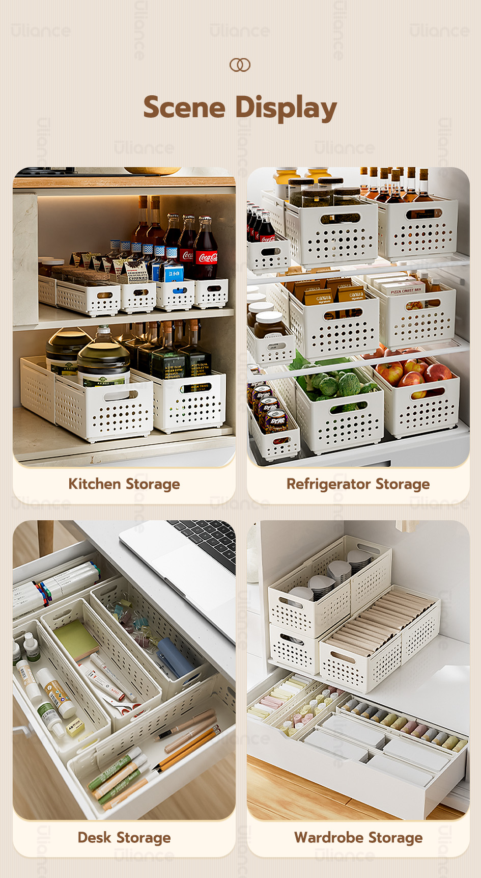Uliance DIY Adjustable Storage Box | 28-48cm Expandable | Multi-Use for ...