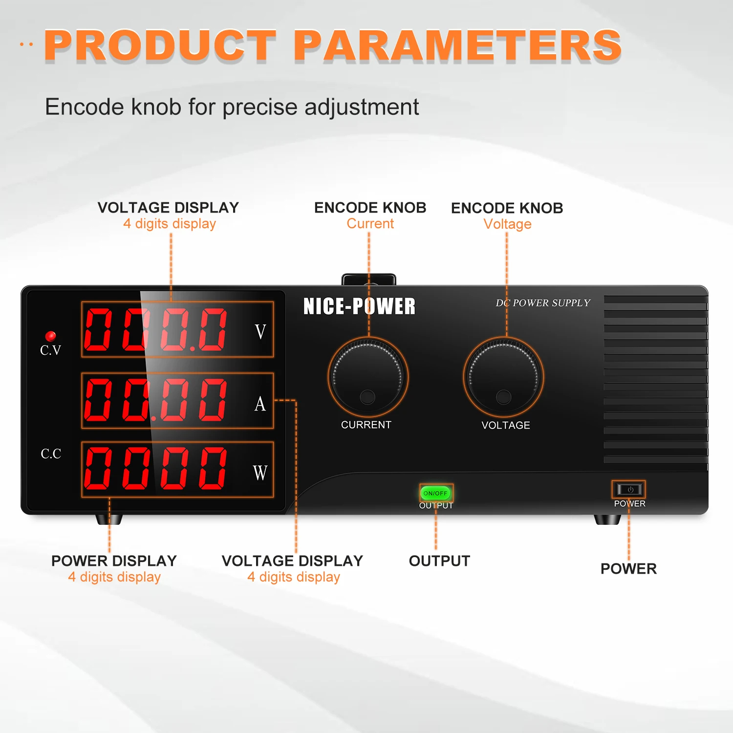 NICE-POWER 2000W 200V 10A Super High-power Power Supply Laboratory DC ...