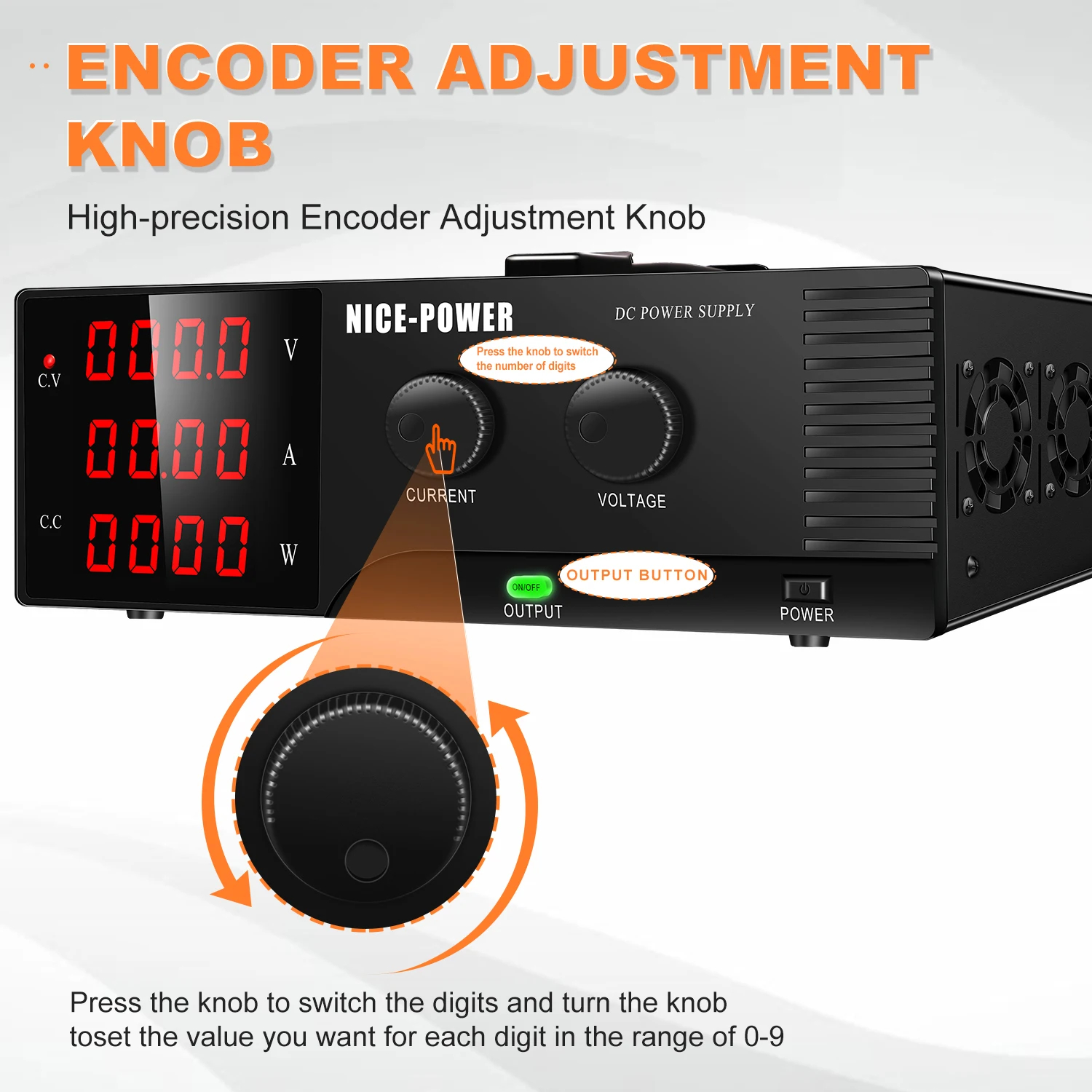 NICE-POWER 2000W 200V 10A Super High-power Power Supply Laboratory DC ...
