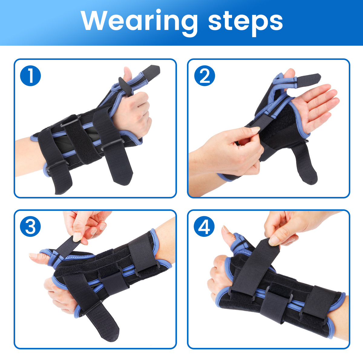 VELPEAU Wrist Brace with Thumb Spica Splint for De Quervain's ...