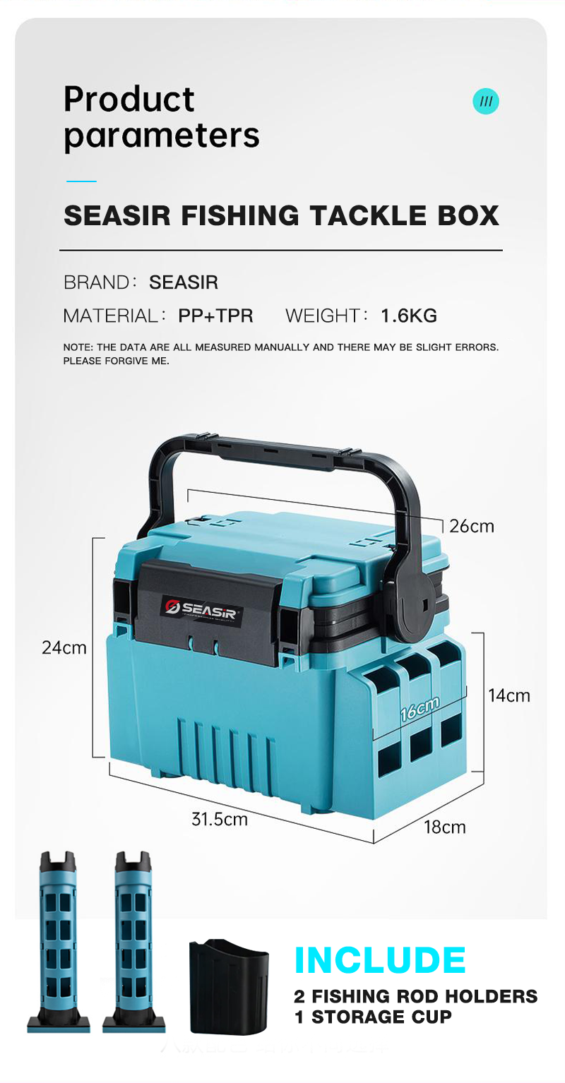 SEASIR FISHING TACKLE BOX Multifunctional Multi-Layer Large-Capacity ...