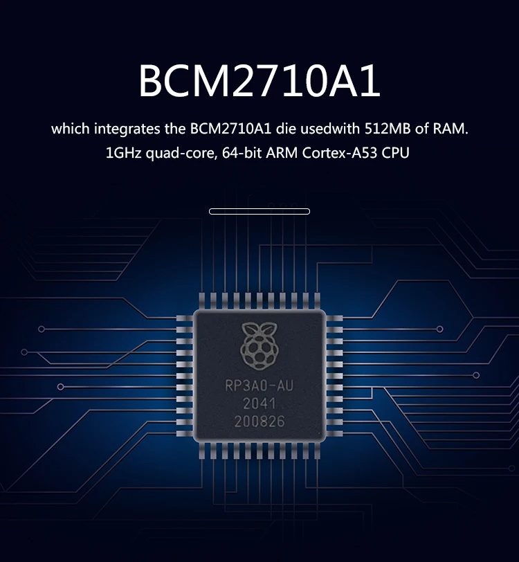 Raspberry Pi Zero 2W 1GHz Quad-core 64-bit Arm Cortex-A53 CPU 512MB ...