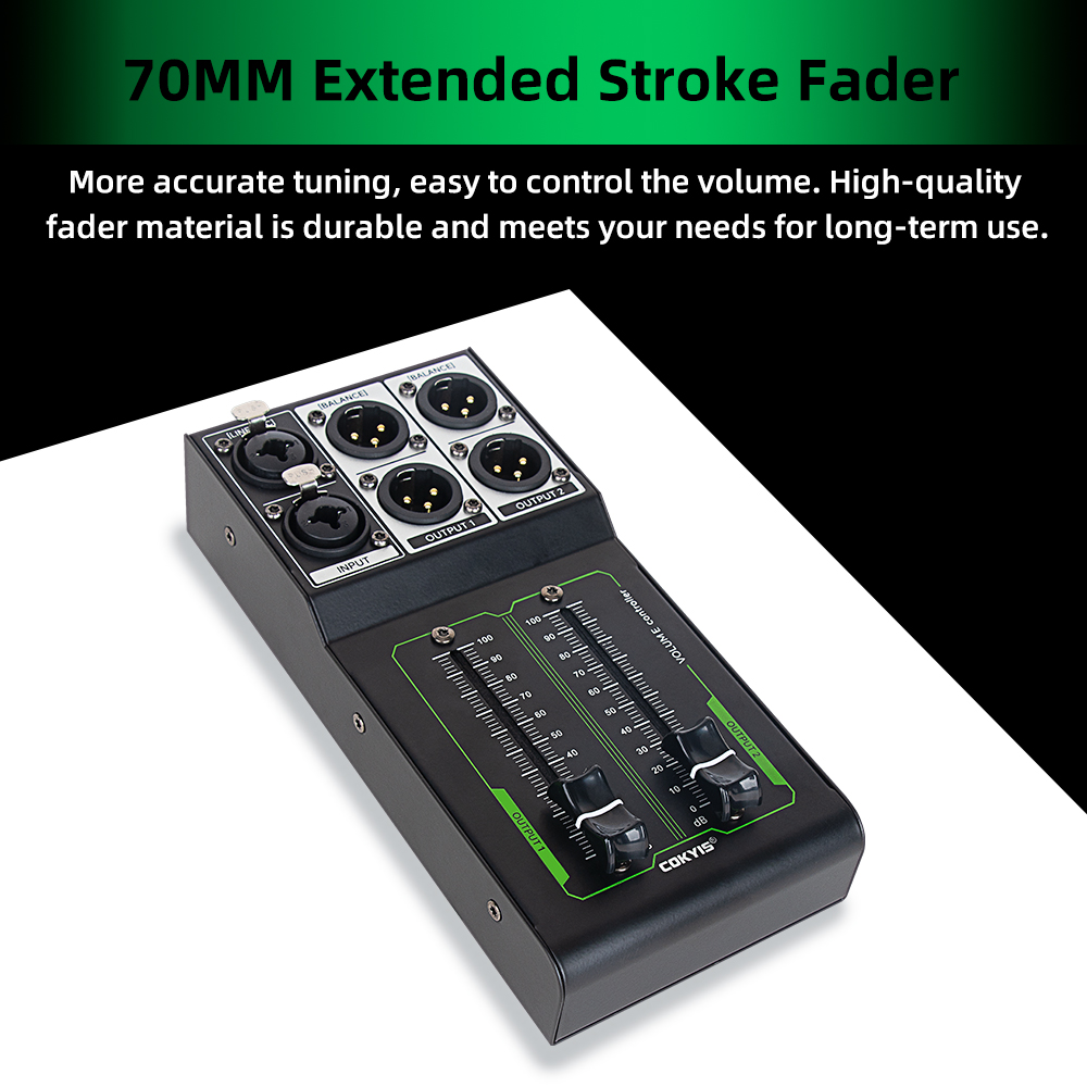 Passive Volume Controller 1 Stereo Input 2 Stereo Output for Phone ...