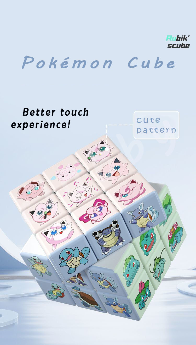 Rubik's Cube Pikachu Speed Cube 3X3 Educational Cube For Beginners Kids ...
