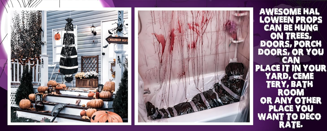 Halloween Decorations Outdoor Dead Body Props - Scary Fake Corpse in ...