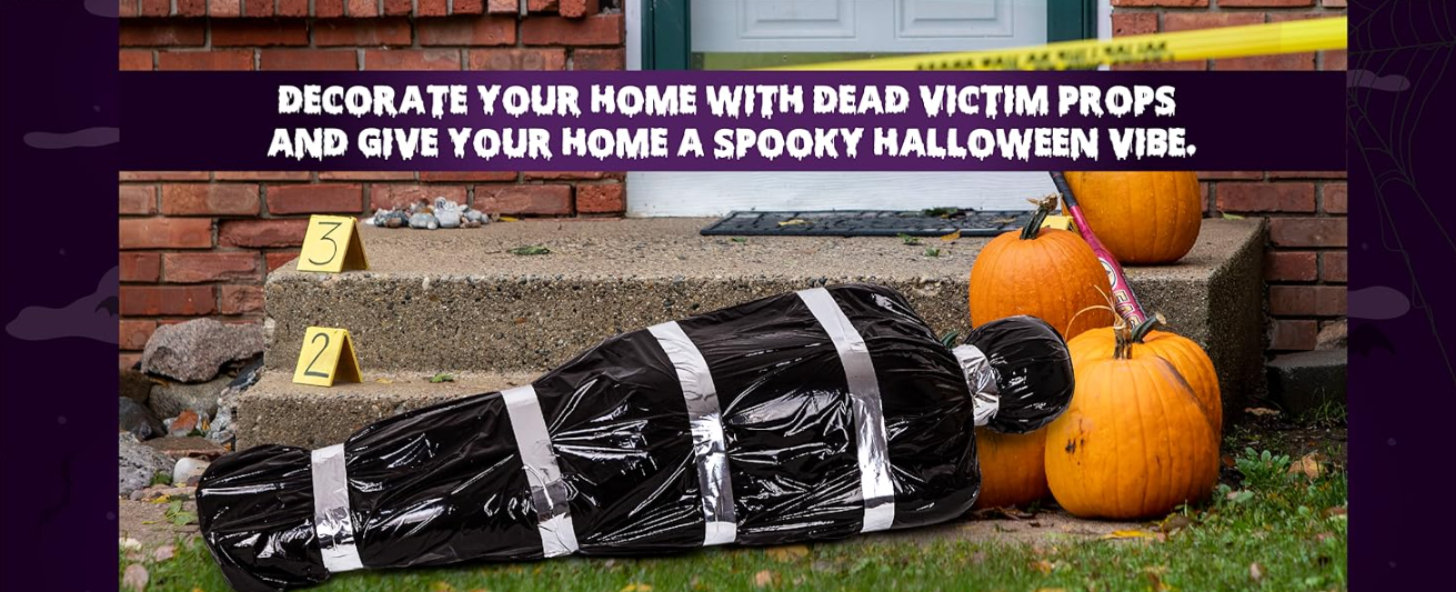 Halloween Decorations Outdoor Dead Body Props - Scary Fake Corpse in ...