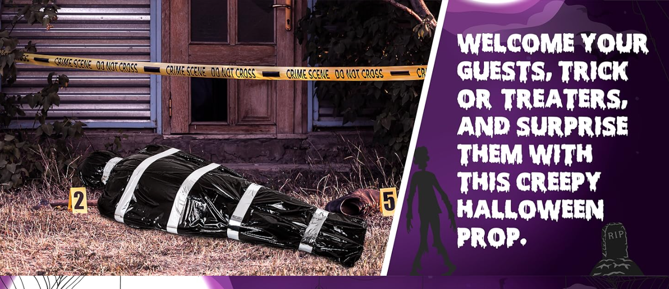 Halloween Decorations Outdoor Dead Body Props - Scary Fake Corpse in ...