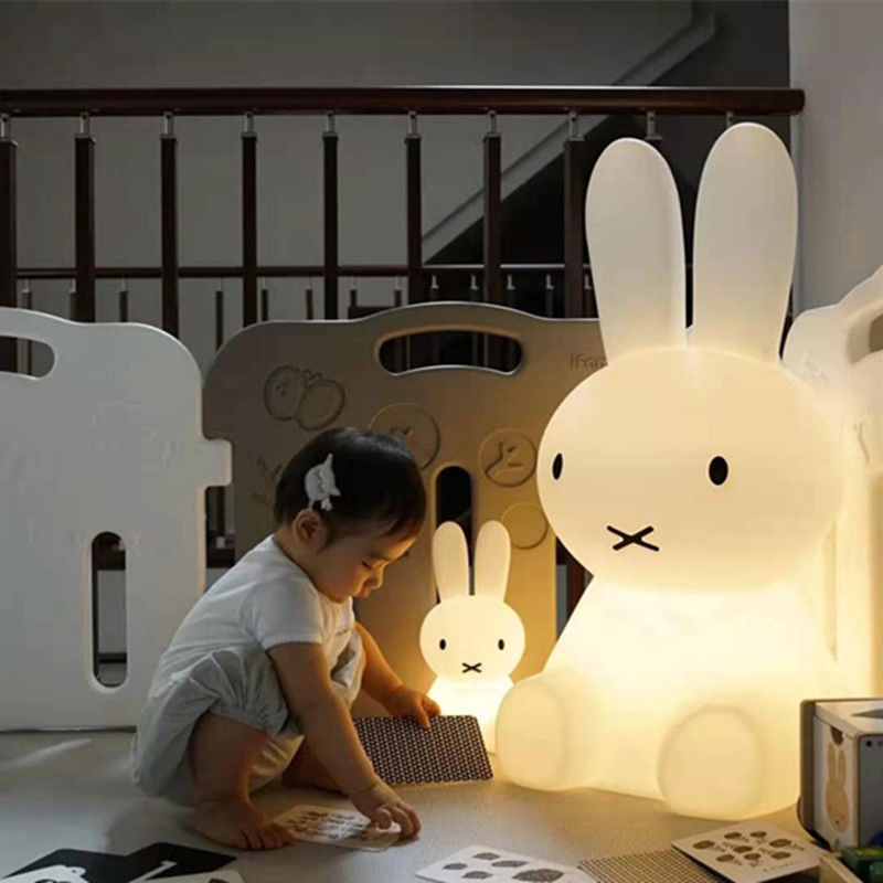 RHPOA Miffy Night Light Rechargeable 16 Colors RGB Remote Control ...
