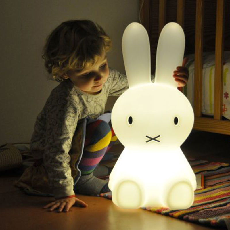 RHPOA Miffy Night Light Rechargeable 16 Colors RGB Remote Control ...