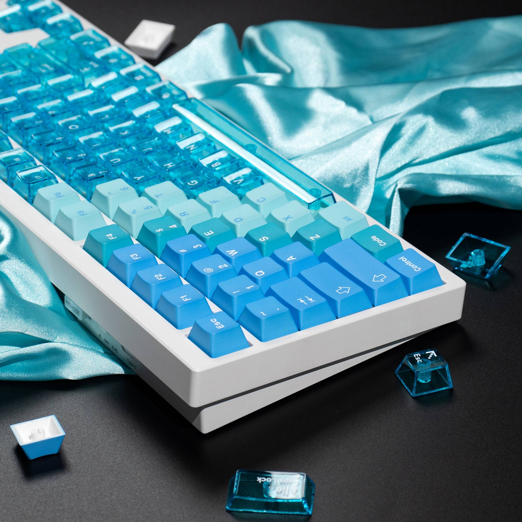 -LW- Hawaii+Snow Mountain PBT/PC Keycaps CHERRY Profile Mechanical ...