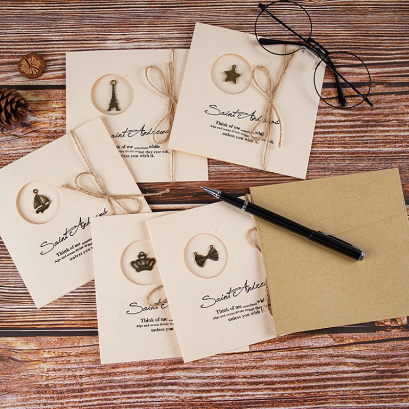 ⚡Vintage Creative Greeting Card Blessing Message Holiday Blank Thank ...