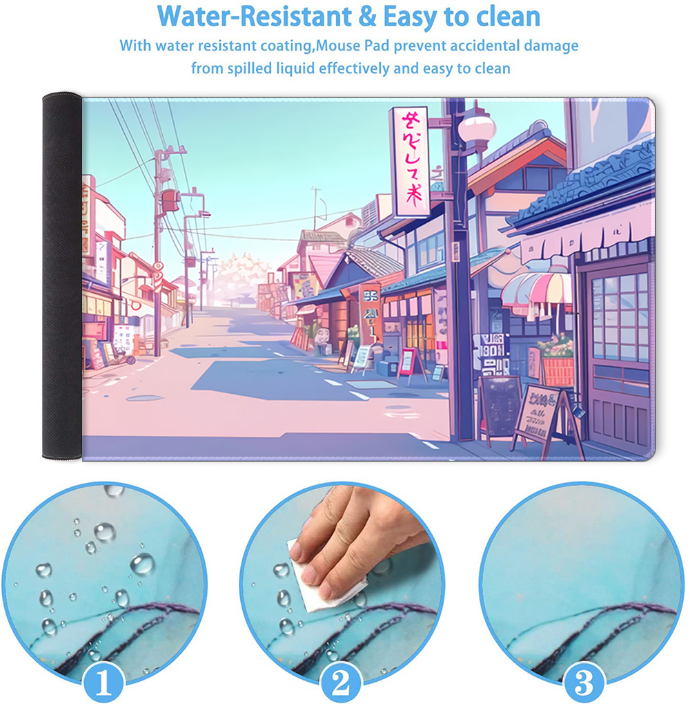 Lofi Japanese Urban Street Desk Mat, Tokyo mousepad xl, kawaii extra ...