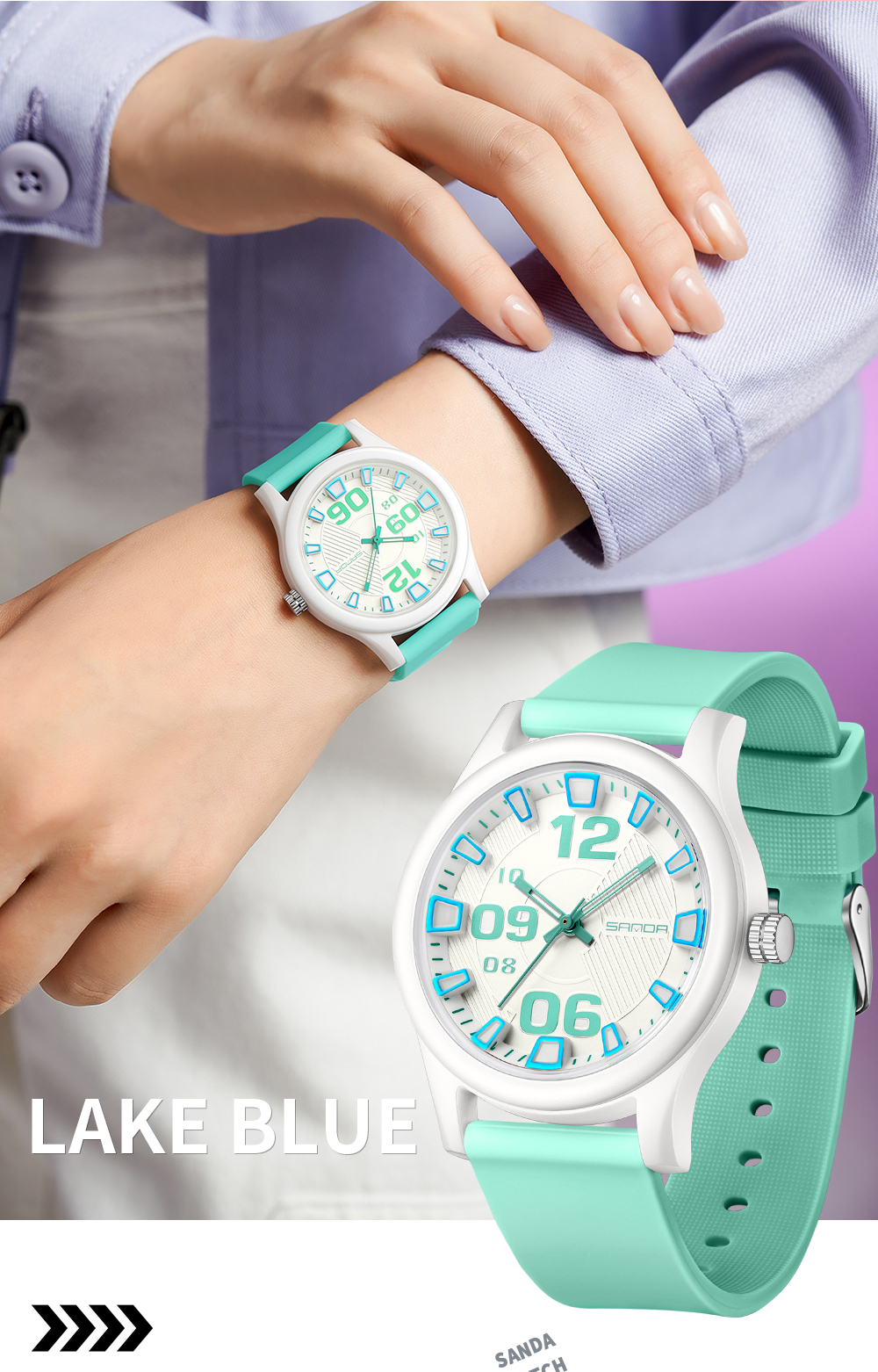 SANDA 3252 Popular Student Quartz Watch Fashionable And Simple ...