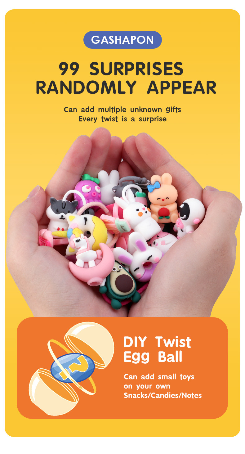 Mini Gachapon Machine DIY Cartoon Pet Story Gashapon Machine Children's ...