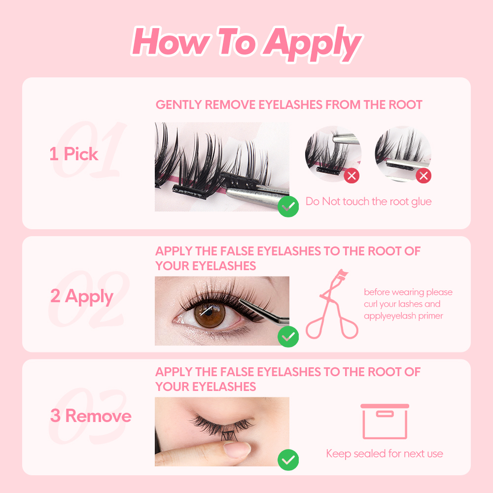 【BUY 1 GET 1】GENIELASH Cool girl Lashes Reusable Glue-Free False ...