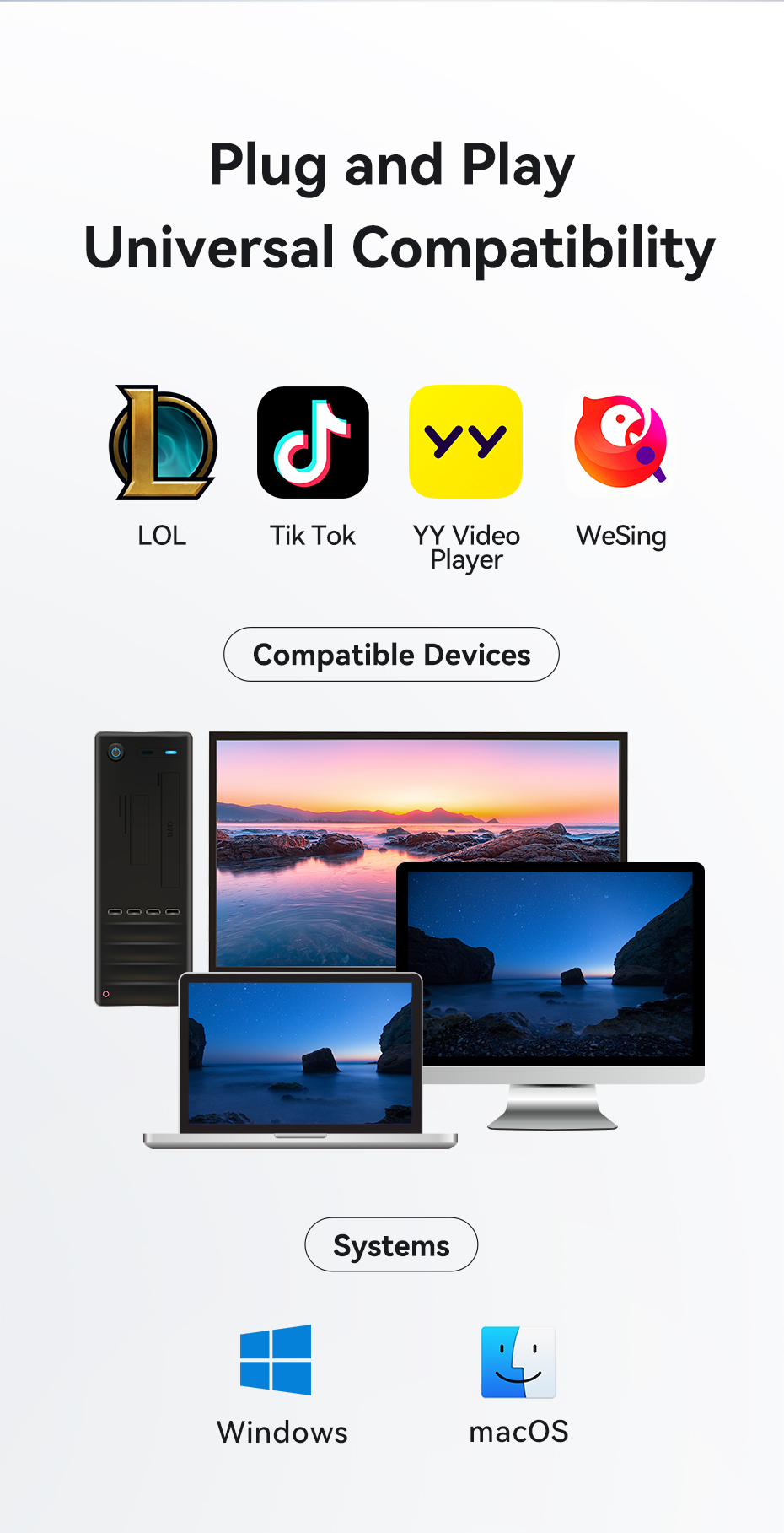 Vention USB Desktop Microphone PC Computer Mic 72dB Noise Reduction ...