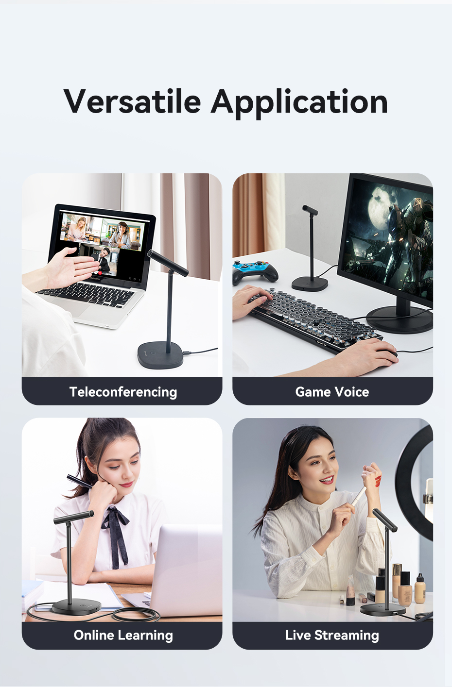 Vention USB Desktop Microphone PC Computer Mic 72dB Noise Reduction ...