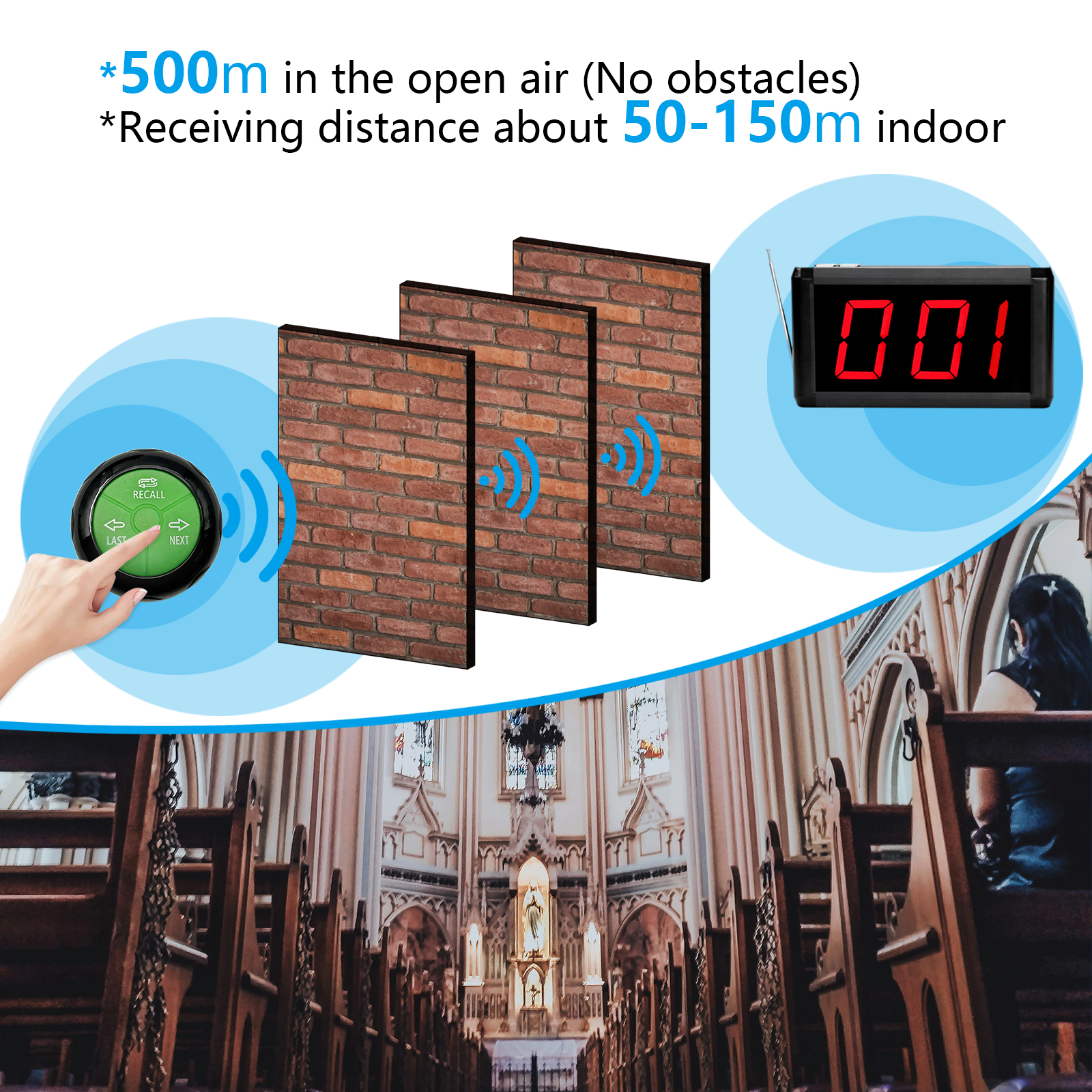 Que Number System aloud Calling System 3-Digit Calling Management ...