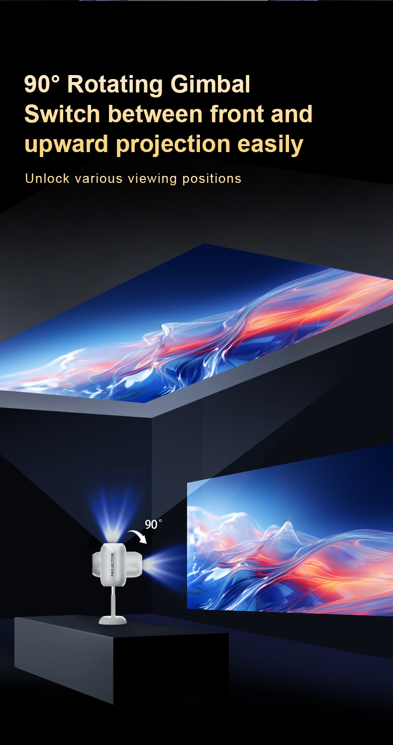 Hidden lift portable smart projector HDMI 1080P portable home theater ...