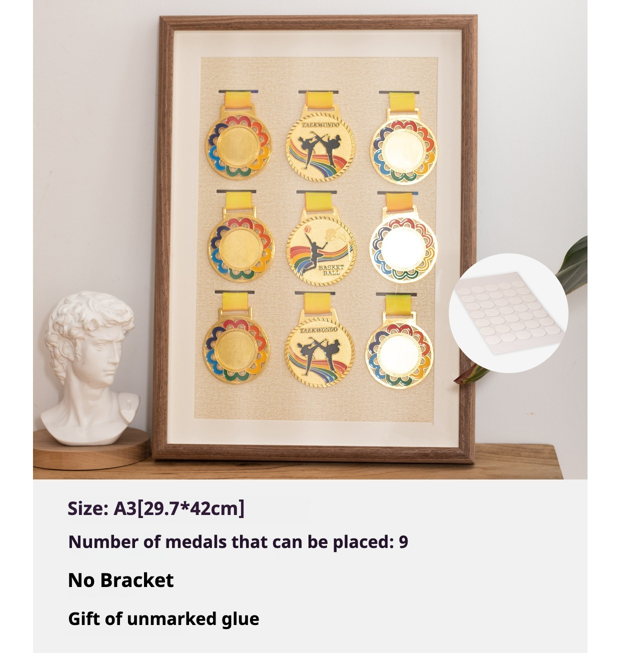 medal display stand tempat letak dan simpan medal dengan hanger dan ...