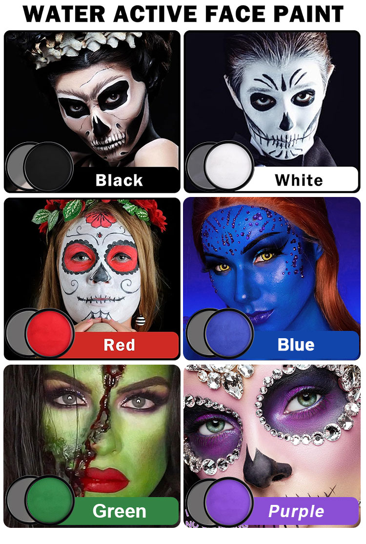 VERONNI 6 Color 30g Professional Face Paint Body Paint Water Based Face ...