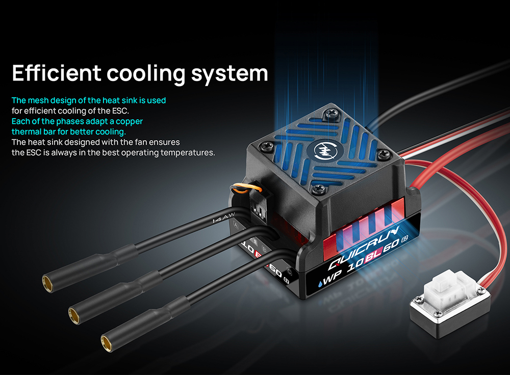 Hobbywing 10BL60 60A ESC for 1/10 RC Car NEW Hobbbike Bellcblackp ...