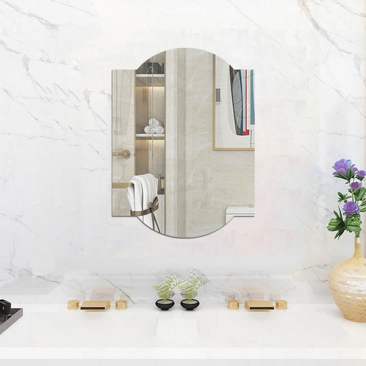 Mirror Home Decoration Oval 3D Mirror Acrylic Wall Sticker Living Room ...