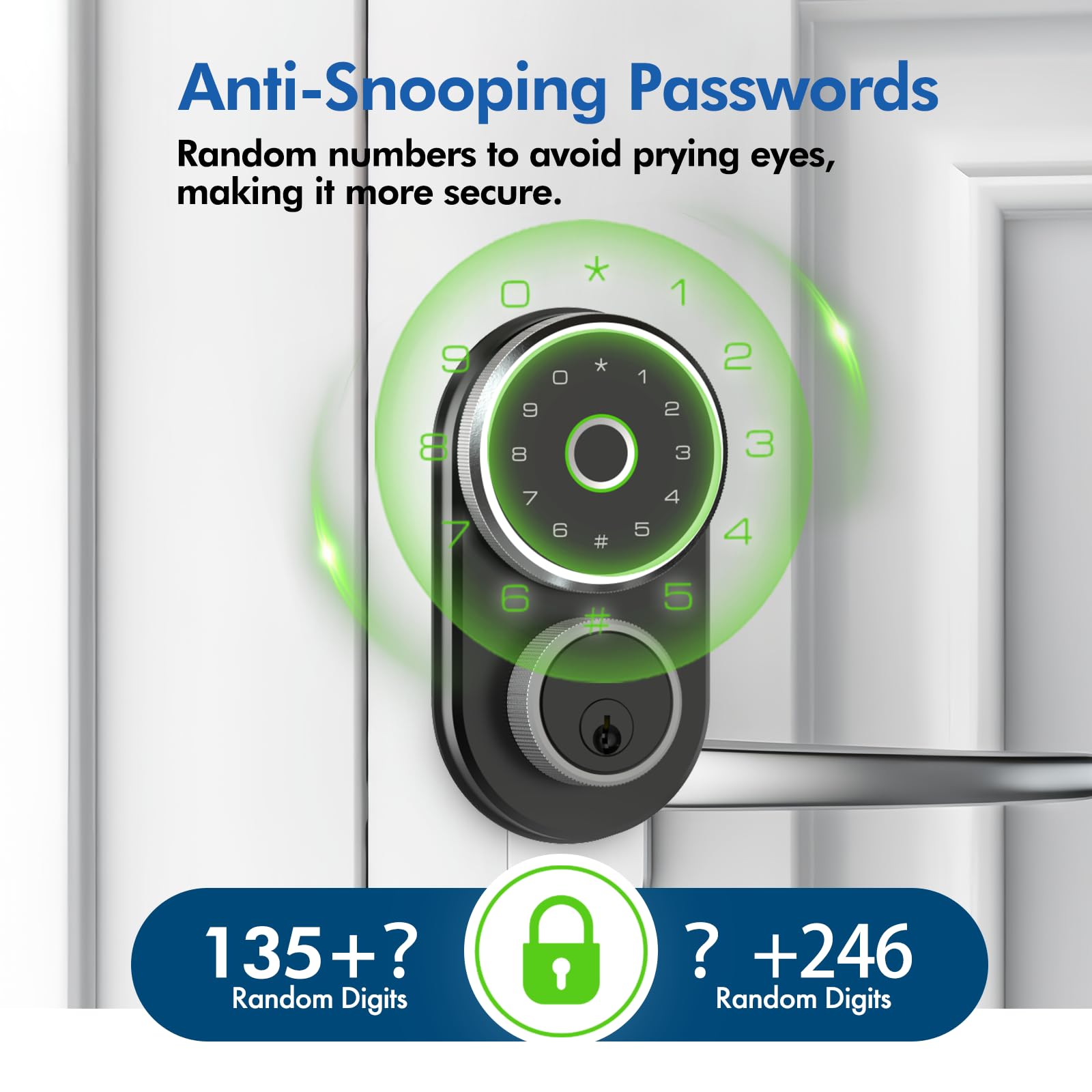 Tuya front door Bluetooth electronic smart lock, fingerprint lock ...