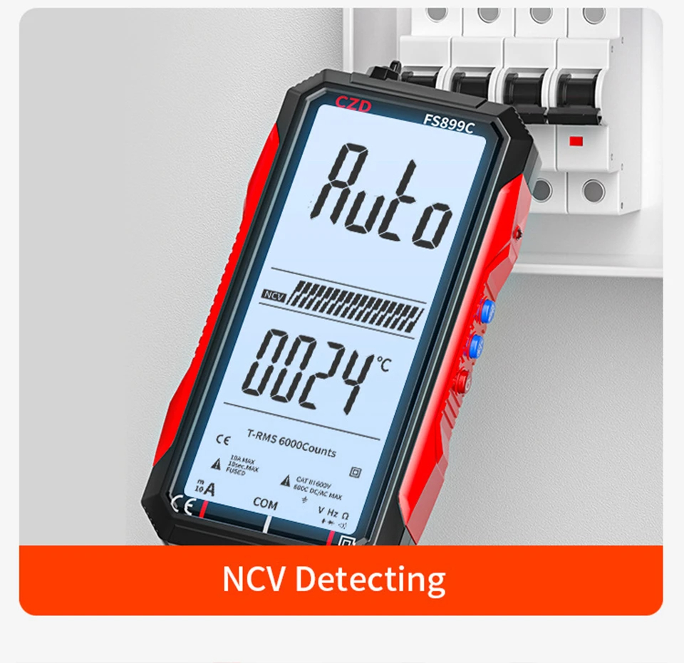6000 Count Rechargeable Multimeter Voltmeter Ammeter Ohmmeter True RMS ...
