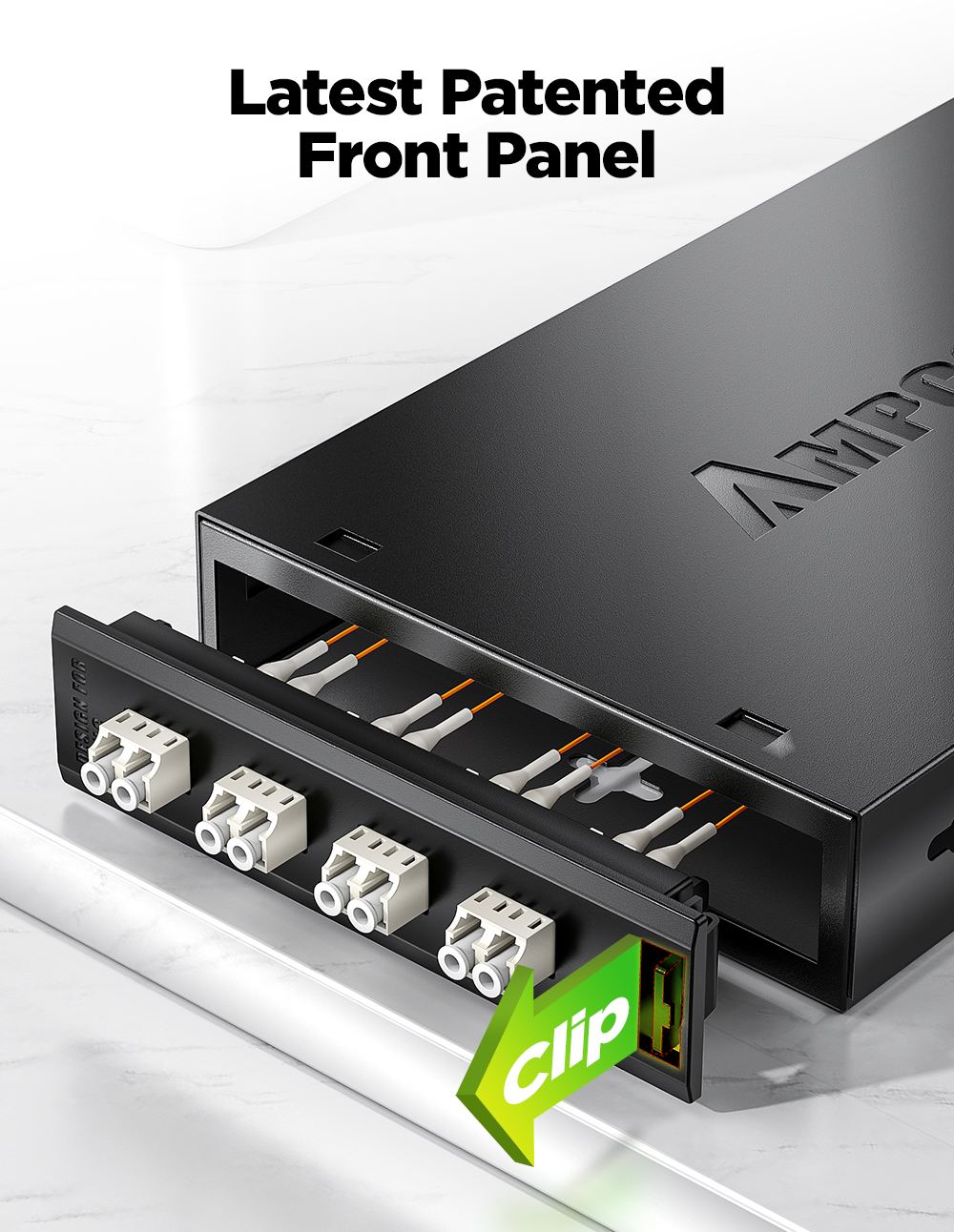AMPCOM LC Screwless Embedded Wall Mount Fiber Enclosure with Couplers ...
