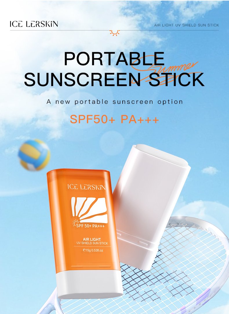 ICE LERSKIN Sunscreen Stick SPF 50+ Oil Control Sweat Resistant (20g ...