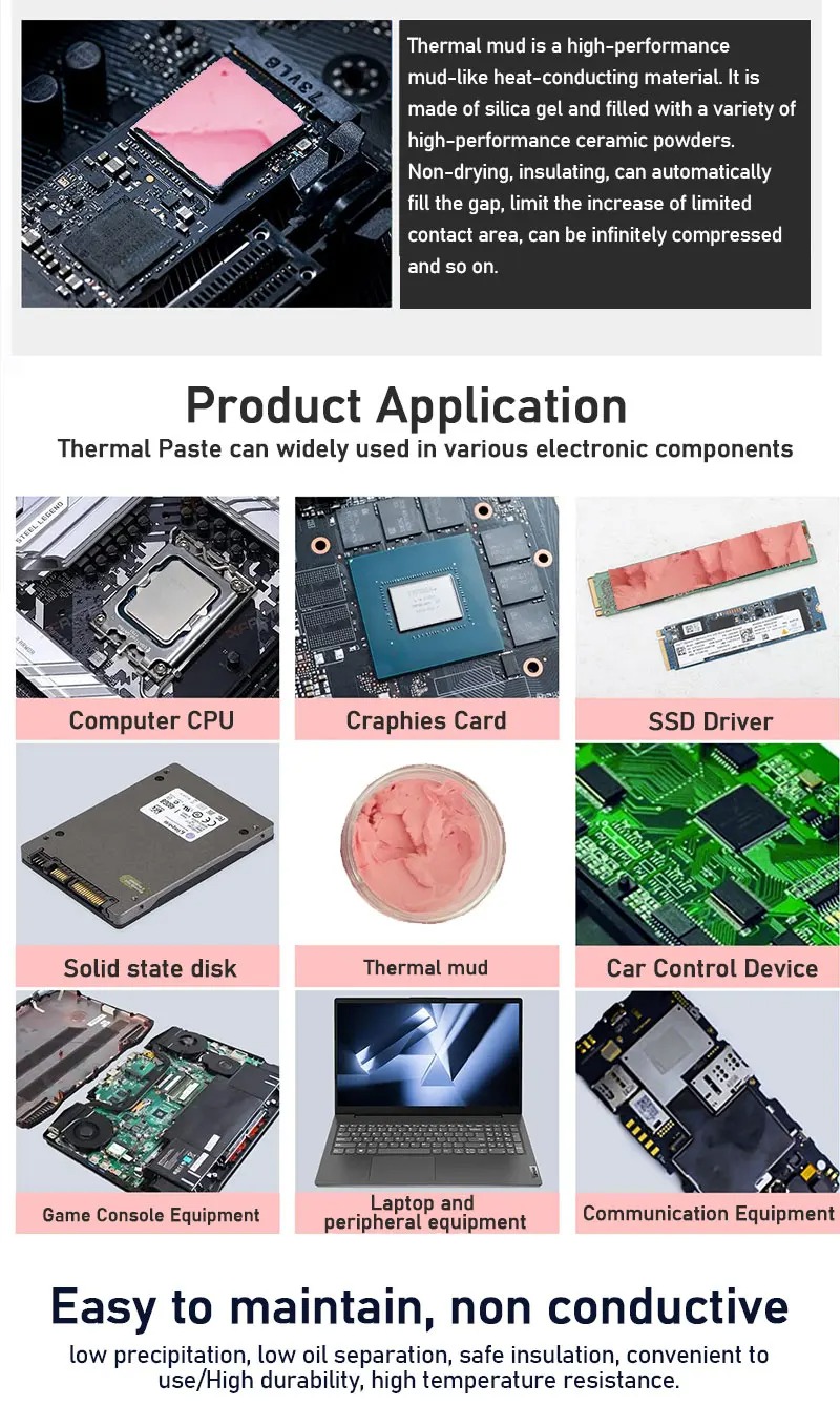 UPSIREN Thermal Putty UTP-8 For VGA GPU IC Processor Rapid Cooling Thermal Pad Replacement Heat ...