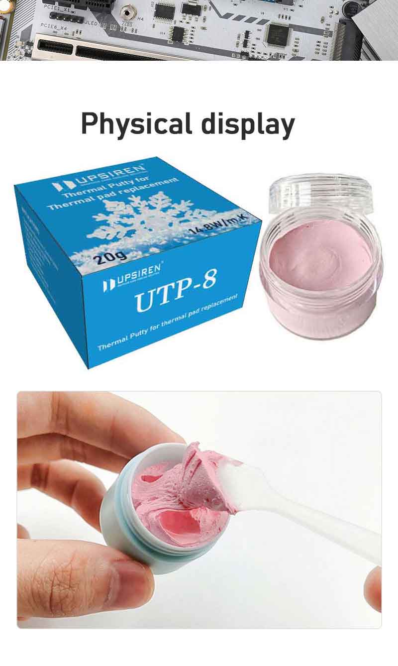 UPSIREN Thermal Putty UTP-8 For VGA GPU IC Processor Rapid Cooling Thermal Pad Replacement Heat ...