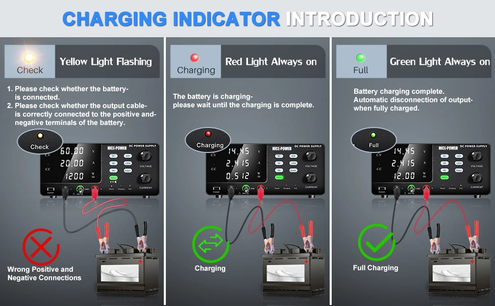 【COD】Battery Charging DC Power Supply 3-Memory 60V 20A 1200W High-Power ...
