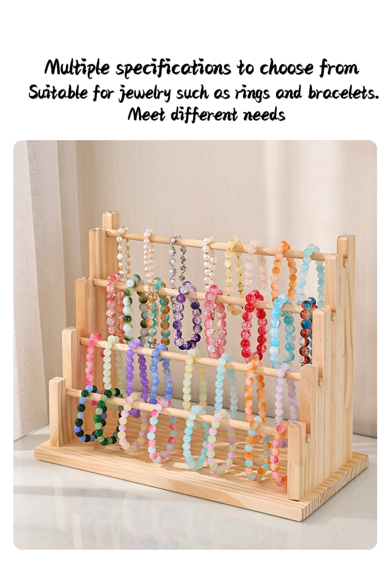 Solid Wood Bracelet Display Rack Bracelets Key Chain Jewellery Storage ...