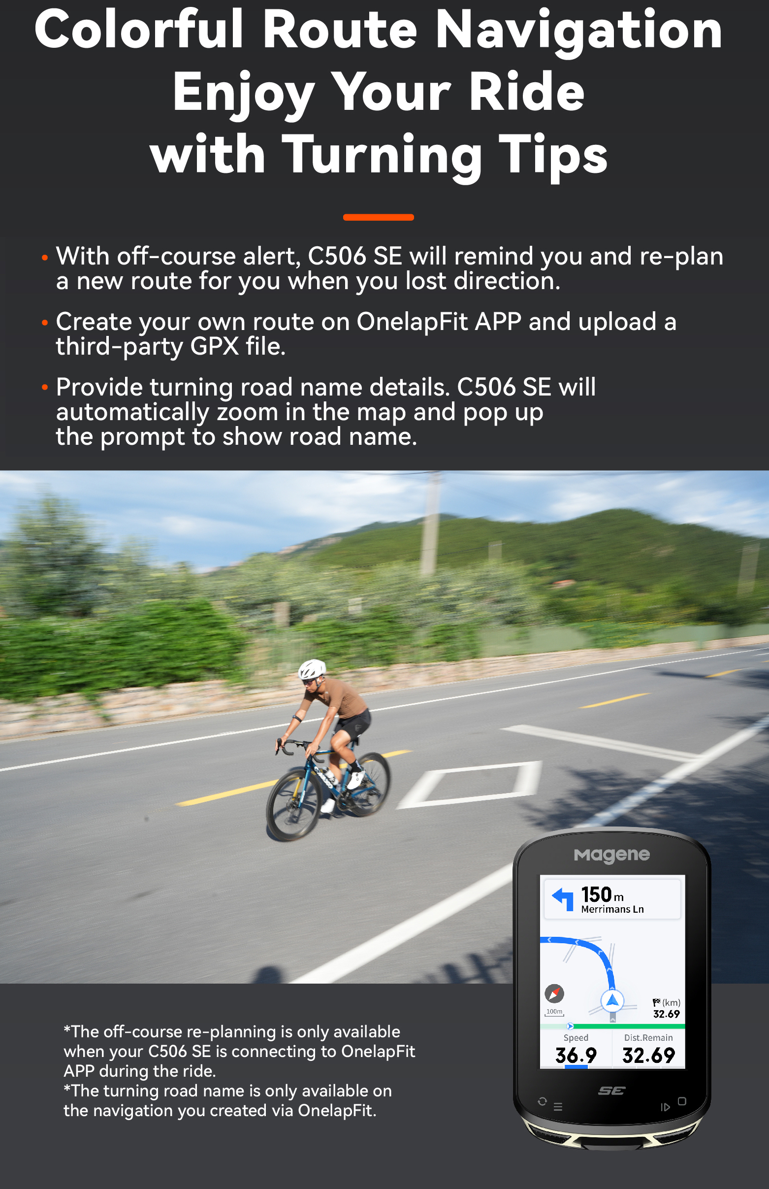 Magene C506SE Smart GPS Bike Computer Speedometer 2.4inch WiFi ...