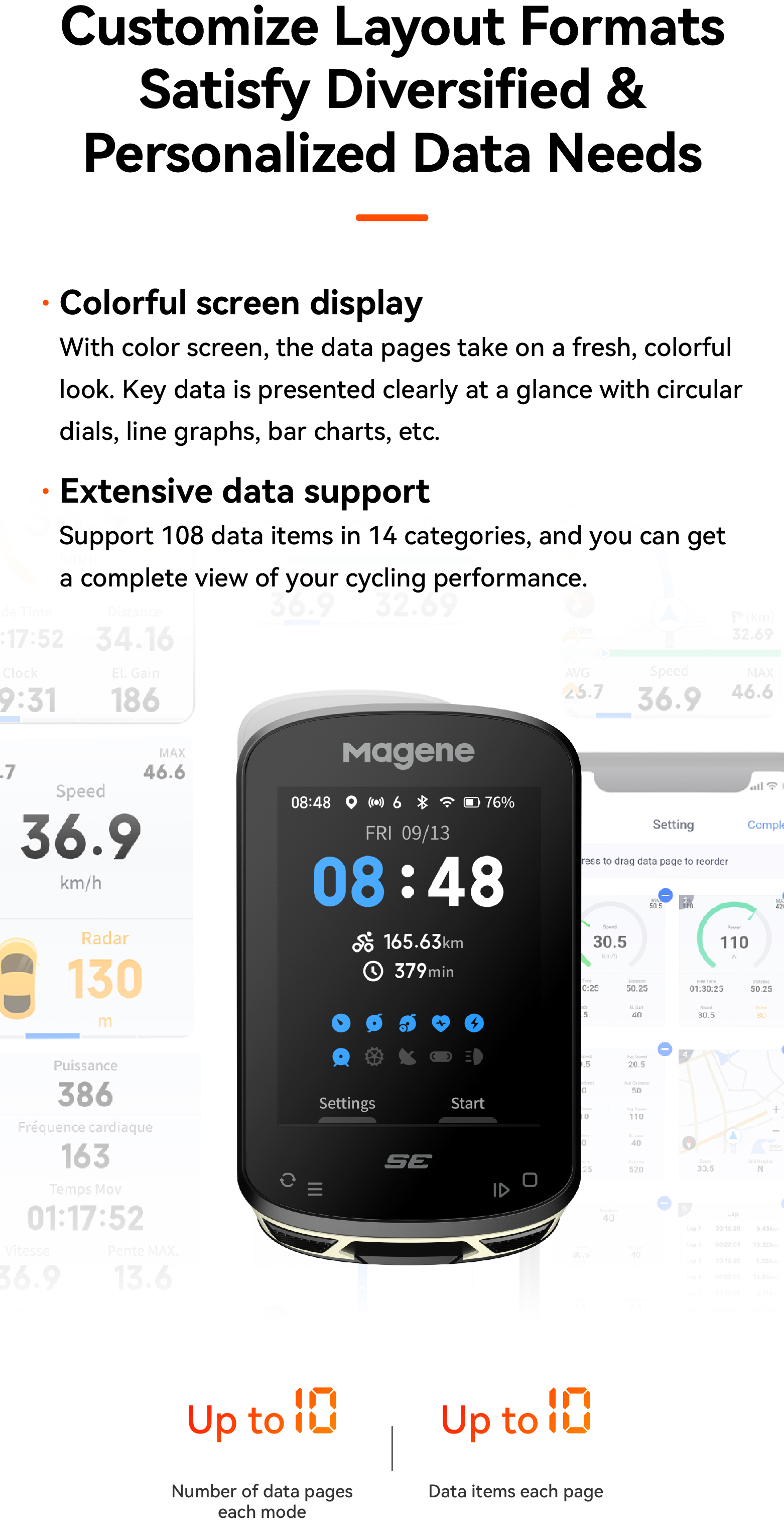 Magene C506SE Smart GPS Bike Computer Speedometer 2.4inch WiFi ...