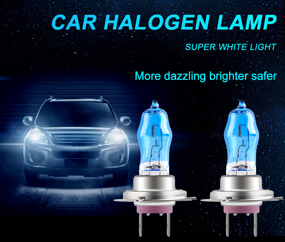 2pcs 100W Super White Halogen Bulb H1 H3 H4 H7 H8 H11 9006 Auto Halogen Lamp Fog Lights 12V ...