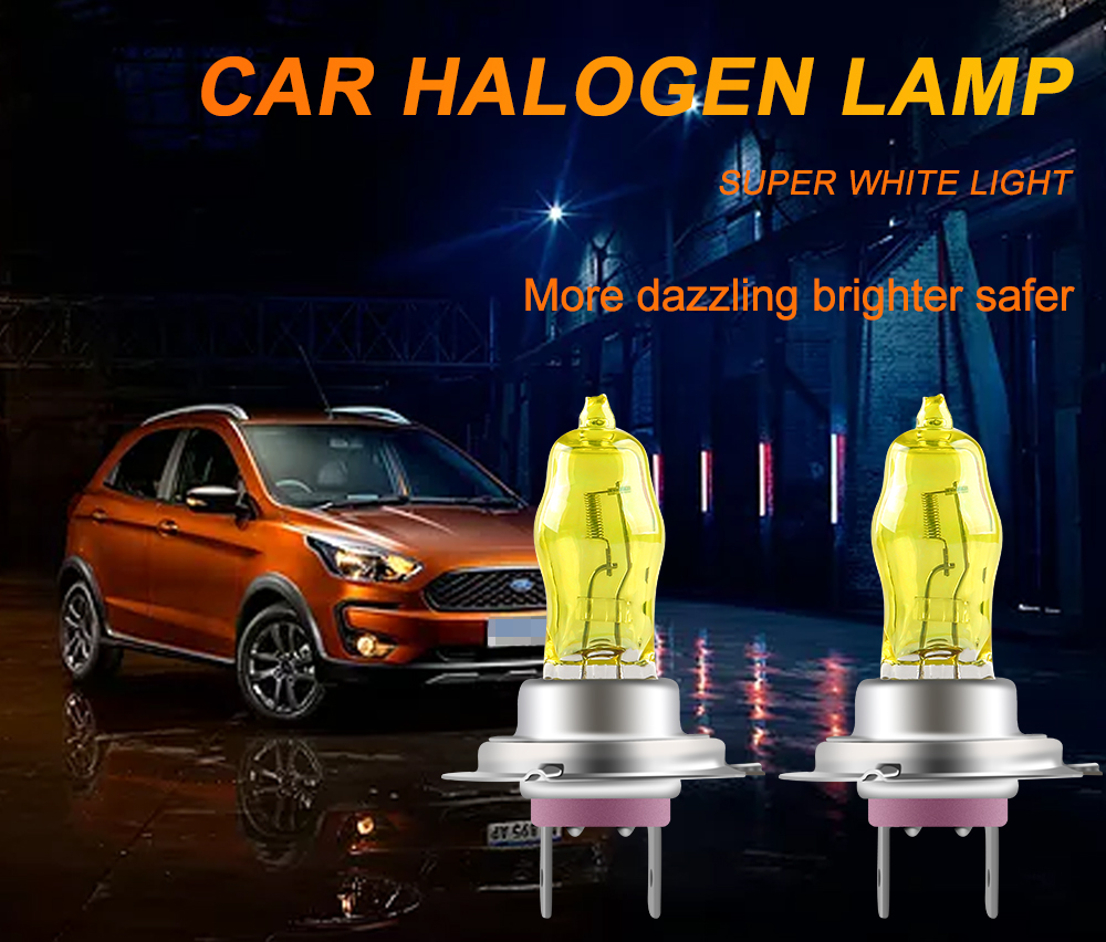 2pcs 100W Yellow Halogen Bulbs H1 H3 H4 H7 H8 H11 9005 9006 Auto Halogen Lamp Fog Lights 12V ...