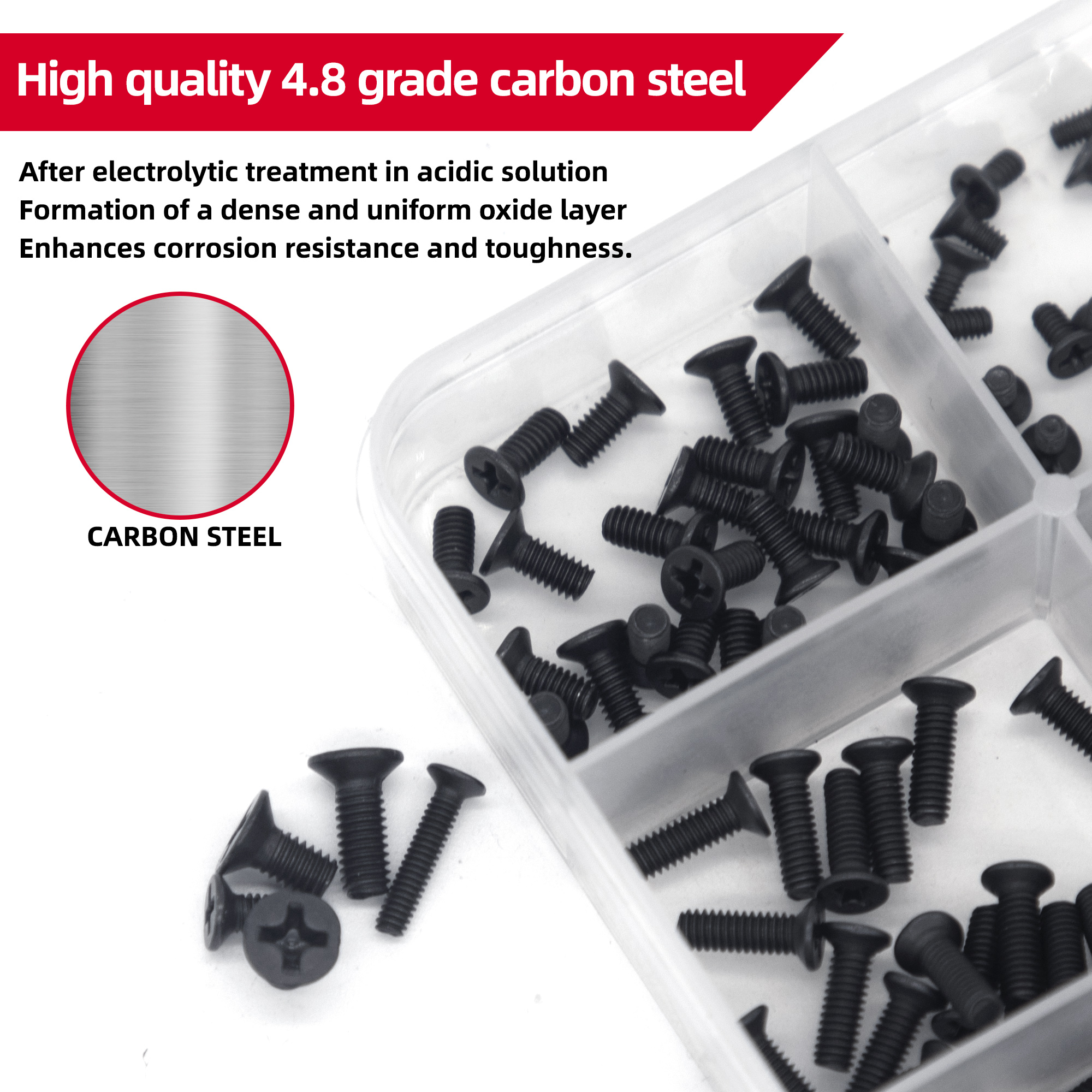 Premium 250PCS Countersunk Flat Head Phillips Screws Kit - M2/2.5/3 ...