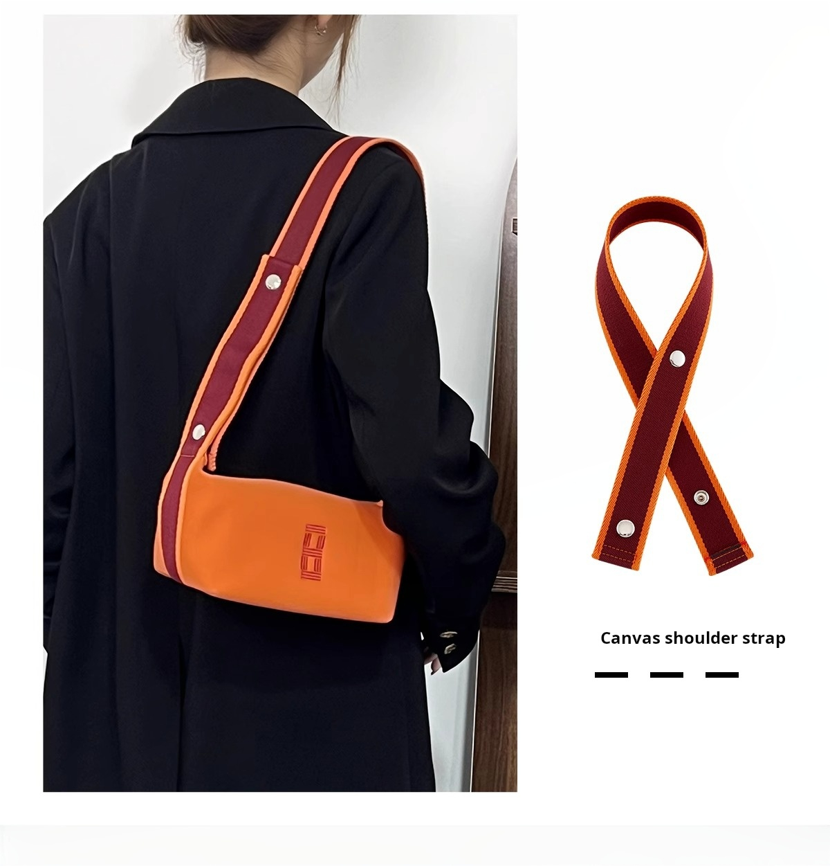 canvas Replacement Crossbody Bag Strap，Fit for Hermes Bride-a-Brac bag ...