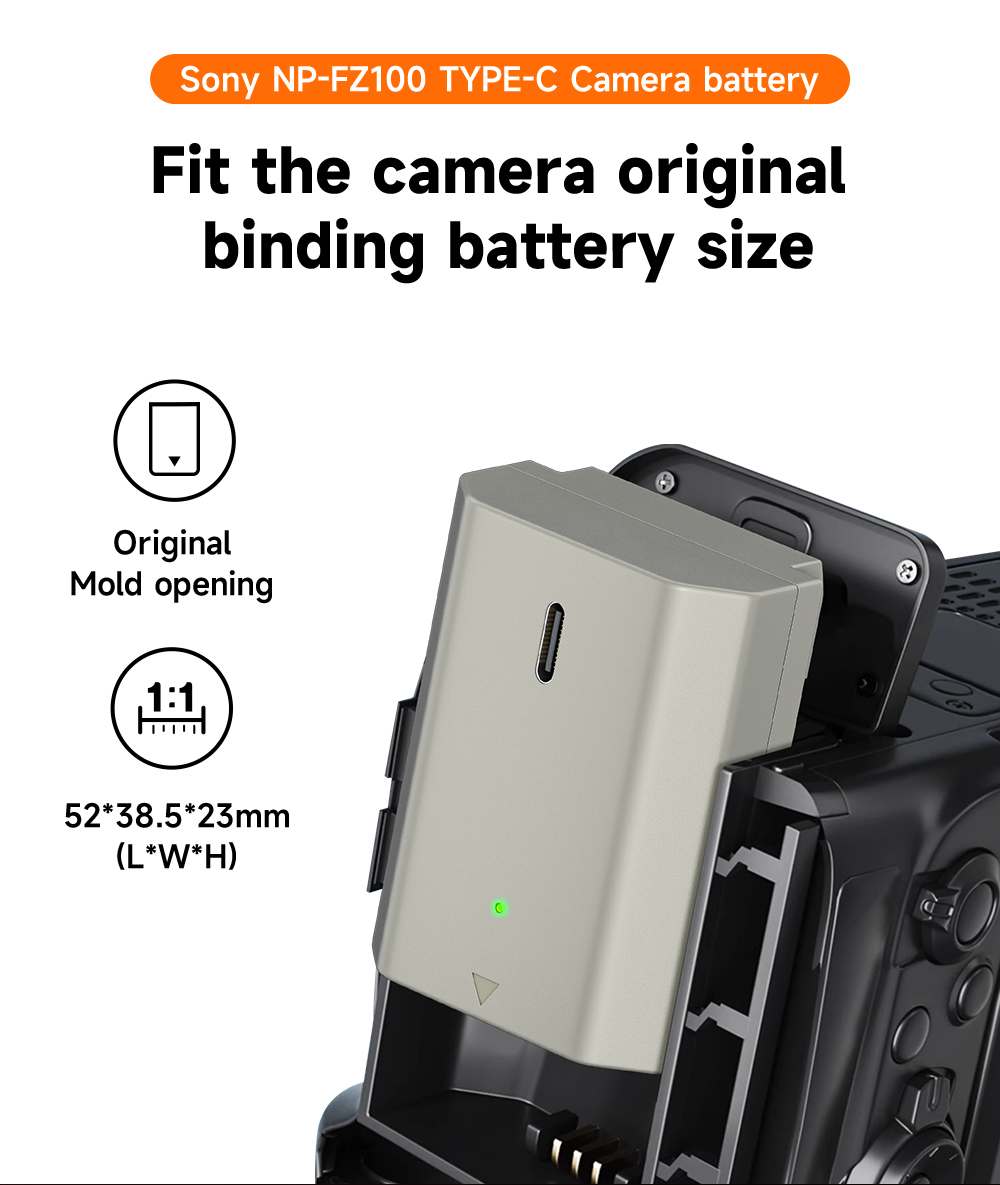 Cityork NP-FZ100 NPFZ100 NP FZ100 Battery With USB Type-C interface ...